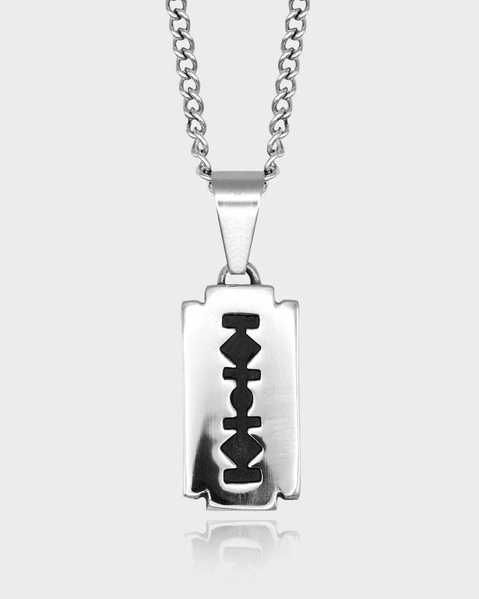 Razor Blade Pendant – Stainless Steel Necklace | DOMNO.
